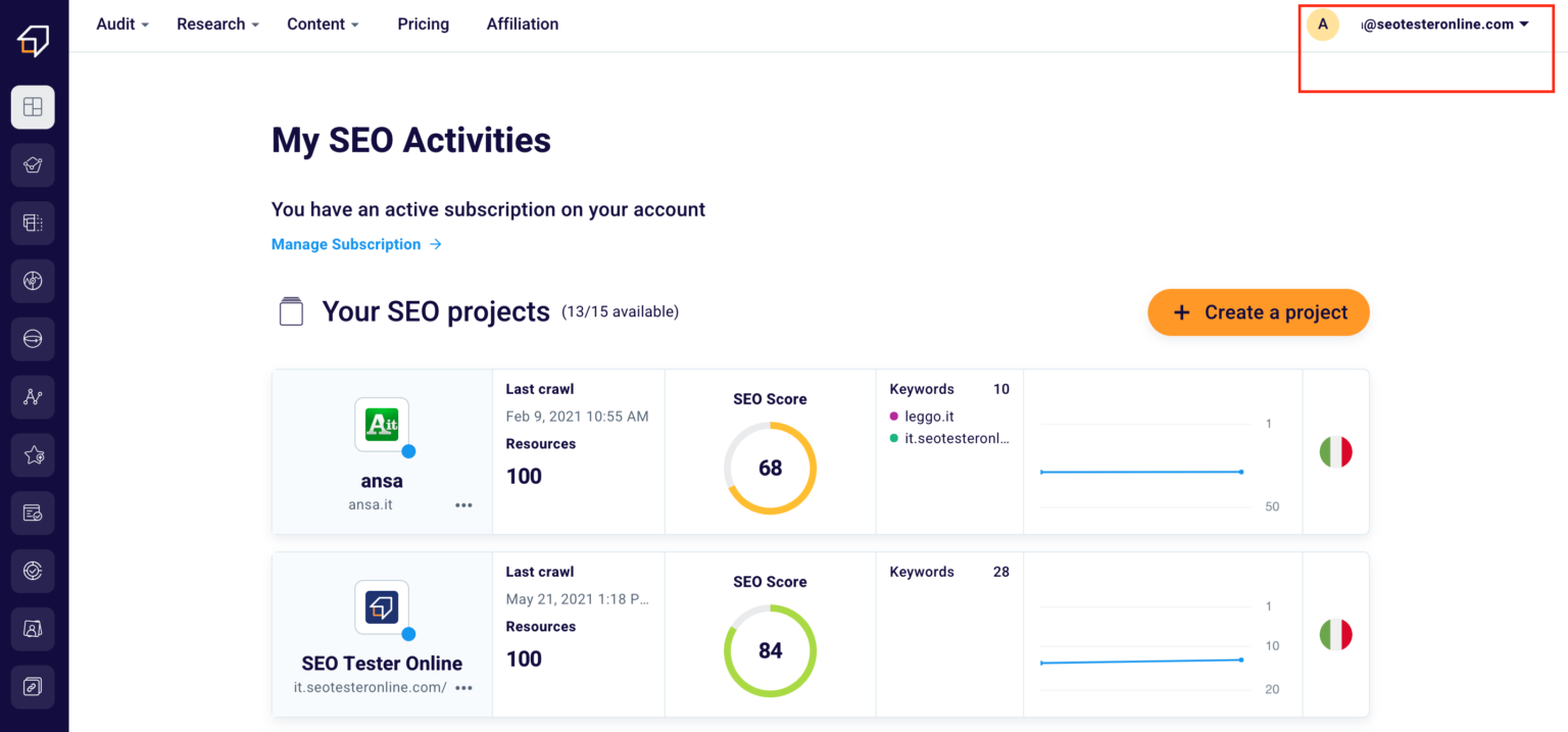 Workspace Guide - SEO Tester Online